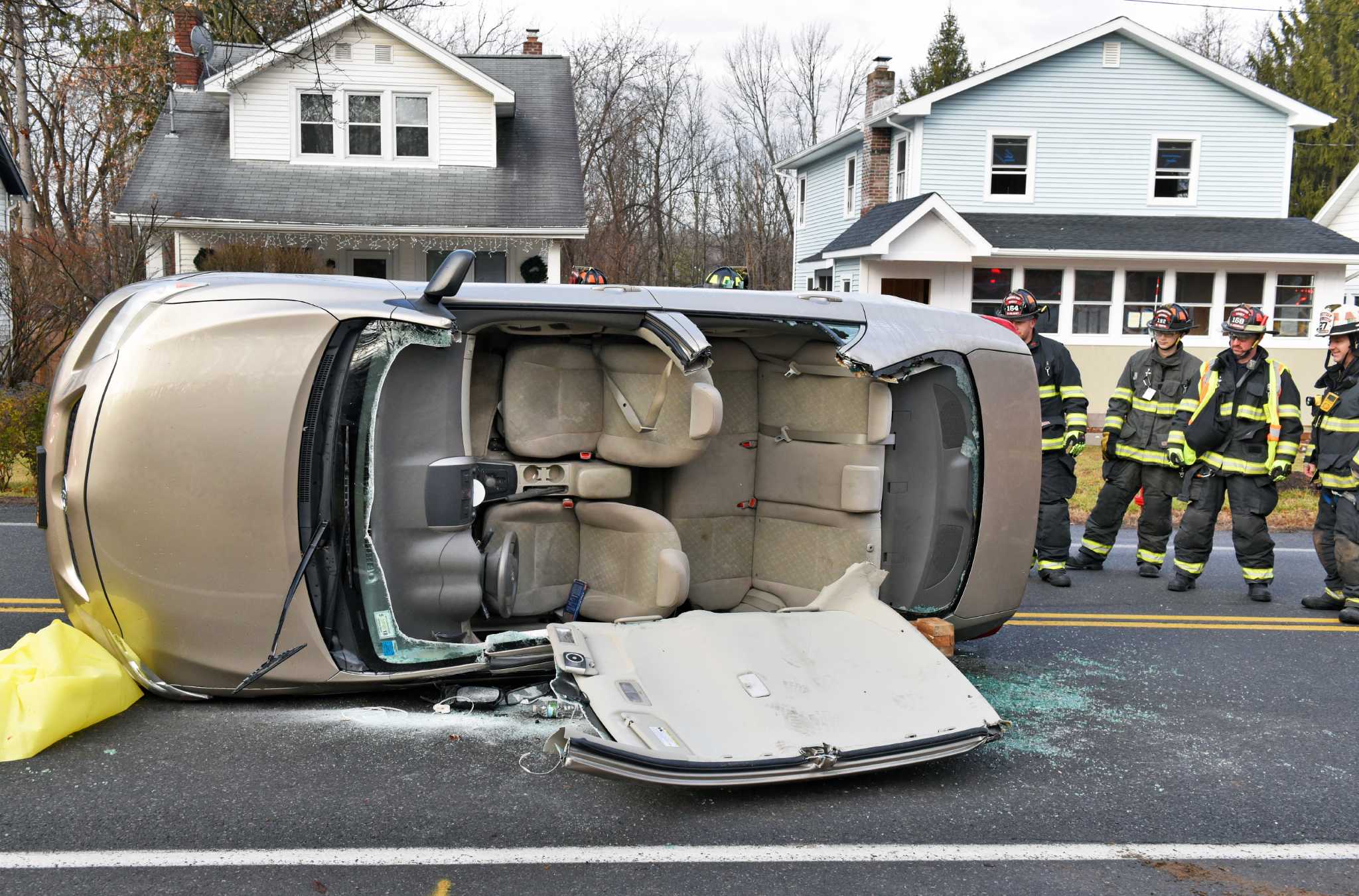 Car hits ramp, goes airborne in Colonie