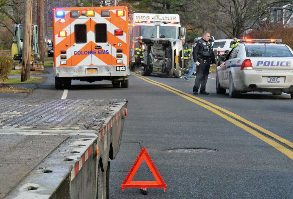 Car hits ramp, goes airborne in Colonie