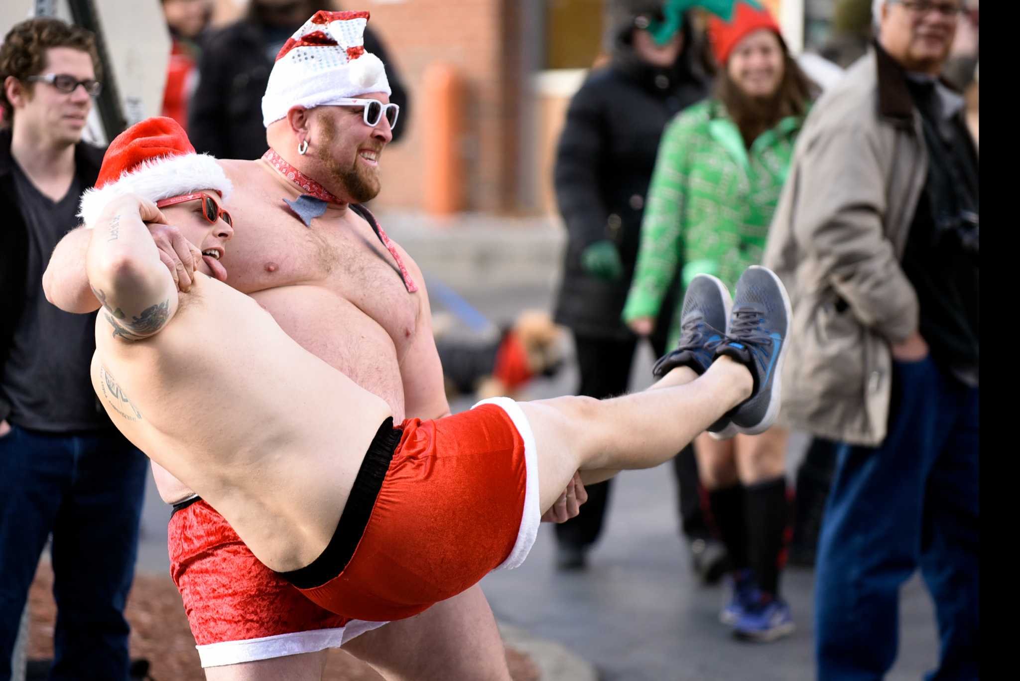 Photos: Annual Santa Speedo on Lark Street