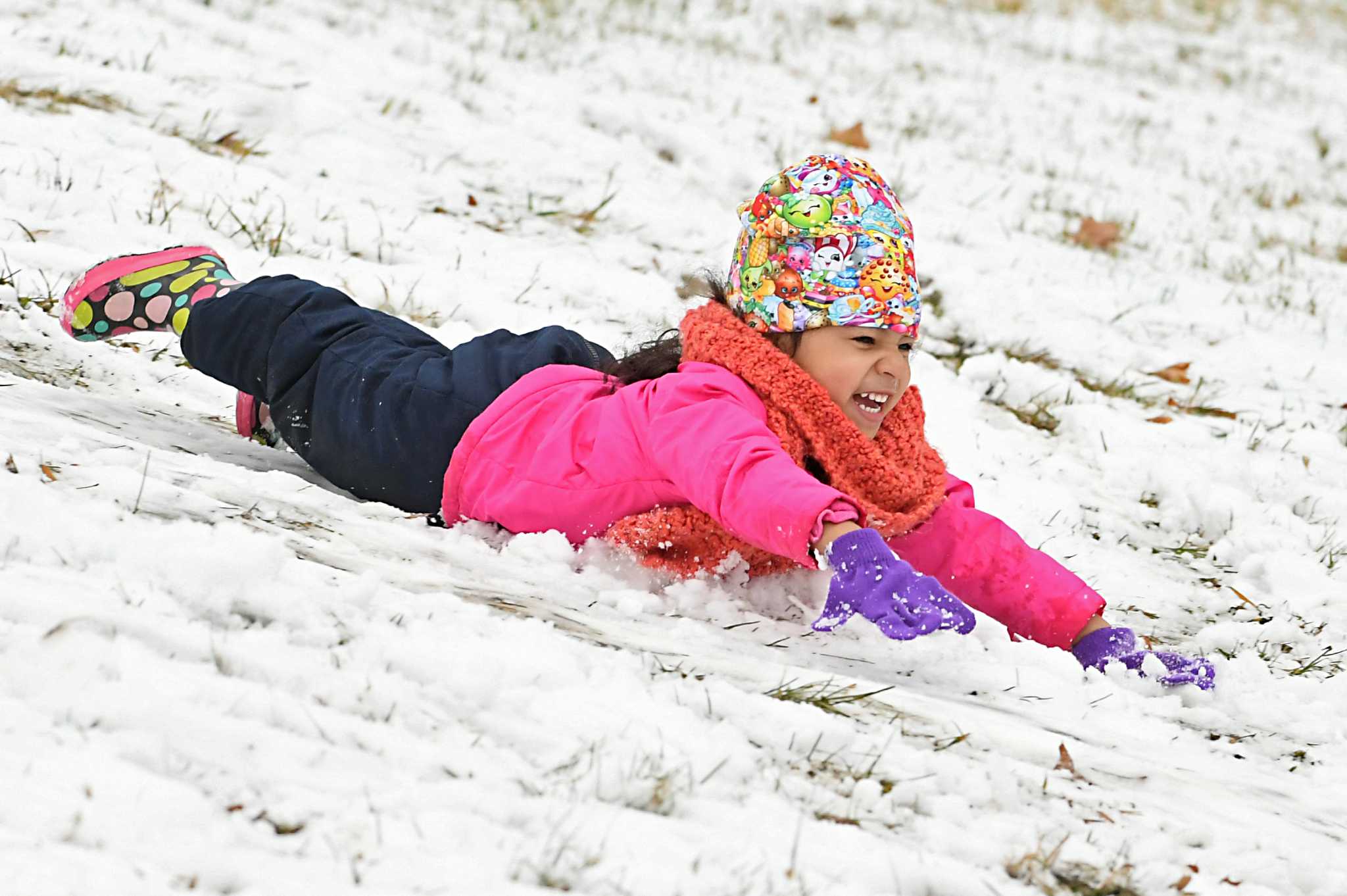 Photos: Sledding in session