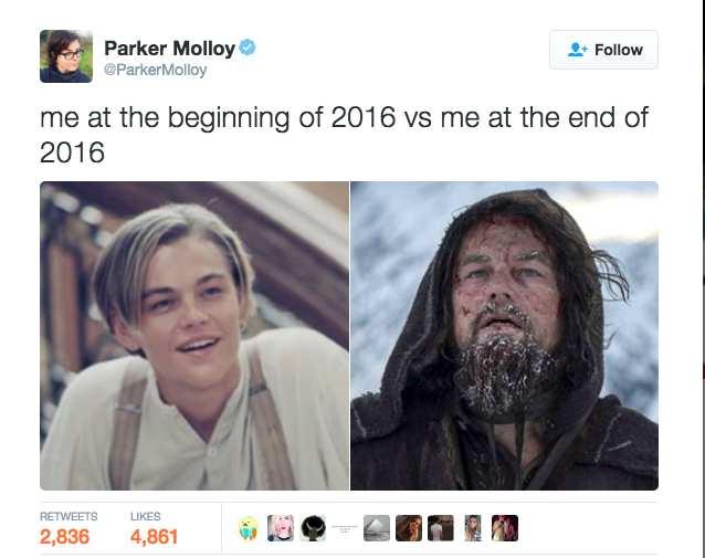 Hilarious 'me at the end of 2016' meme grapples with the year that was
