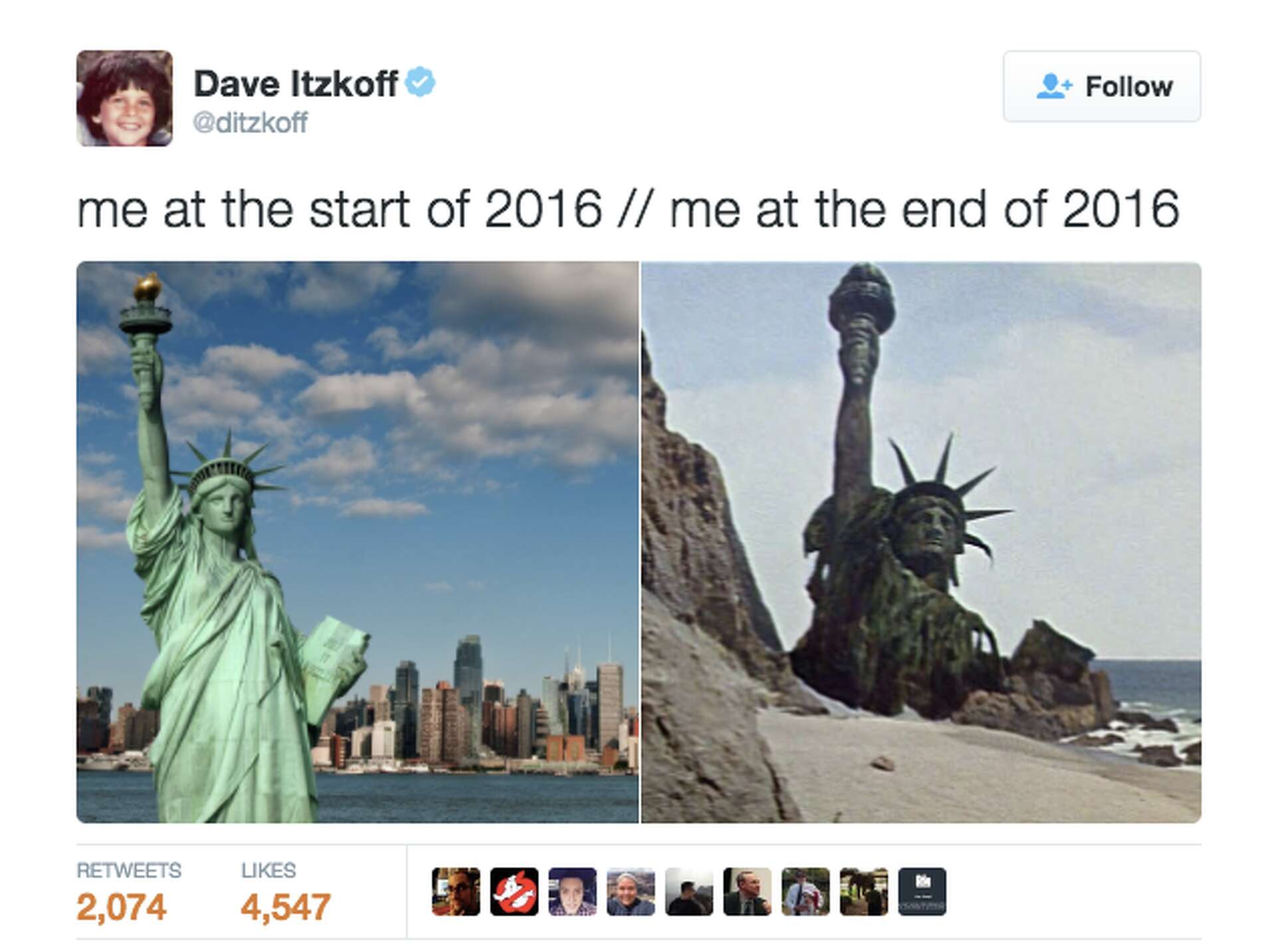 Hilarious 'me at the end of 2016' meme grapples with the year that was