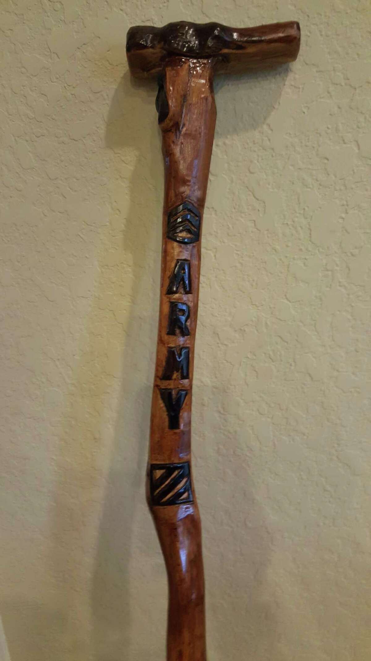 Each hand-carved cane a personalized gift to veterans