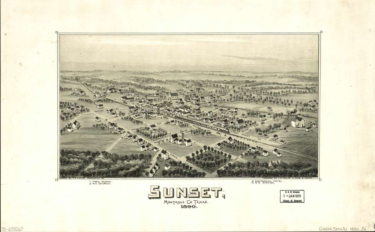 Panoramic maps of Texas cities in the 1800s-early 1900s