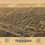 Library of Congress maps show an aerial view of early Texas - Houston ...