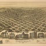 Library of Congress maps show an aerial view of early Texas - Houston ...
