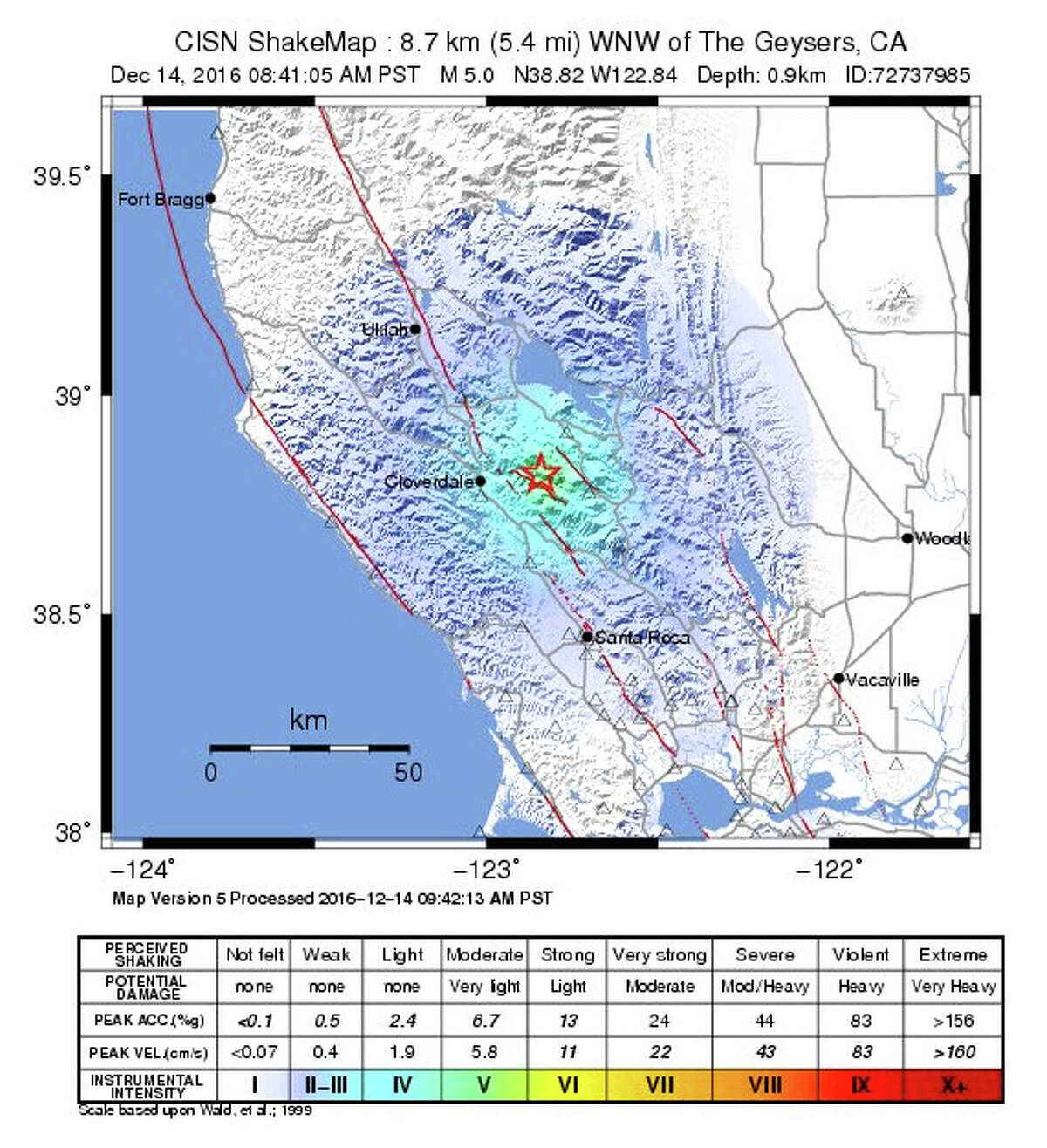 Magnitude 5.0 earthquake strikes near The Geysers, California