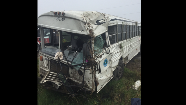 South Texas prison bus crash sends 16 to hospital
