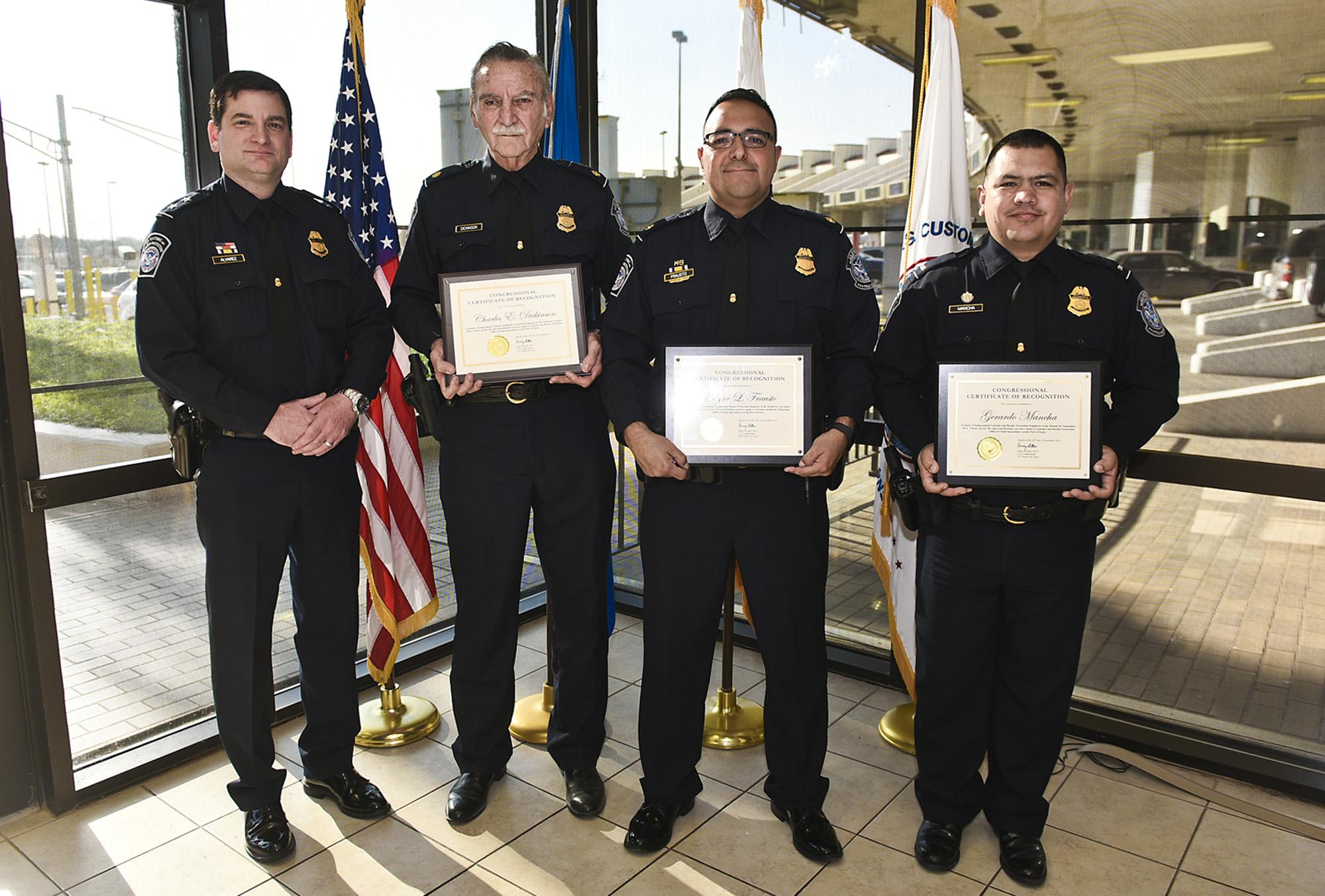 Three CBP officers awarded