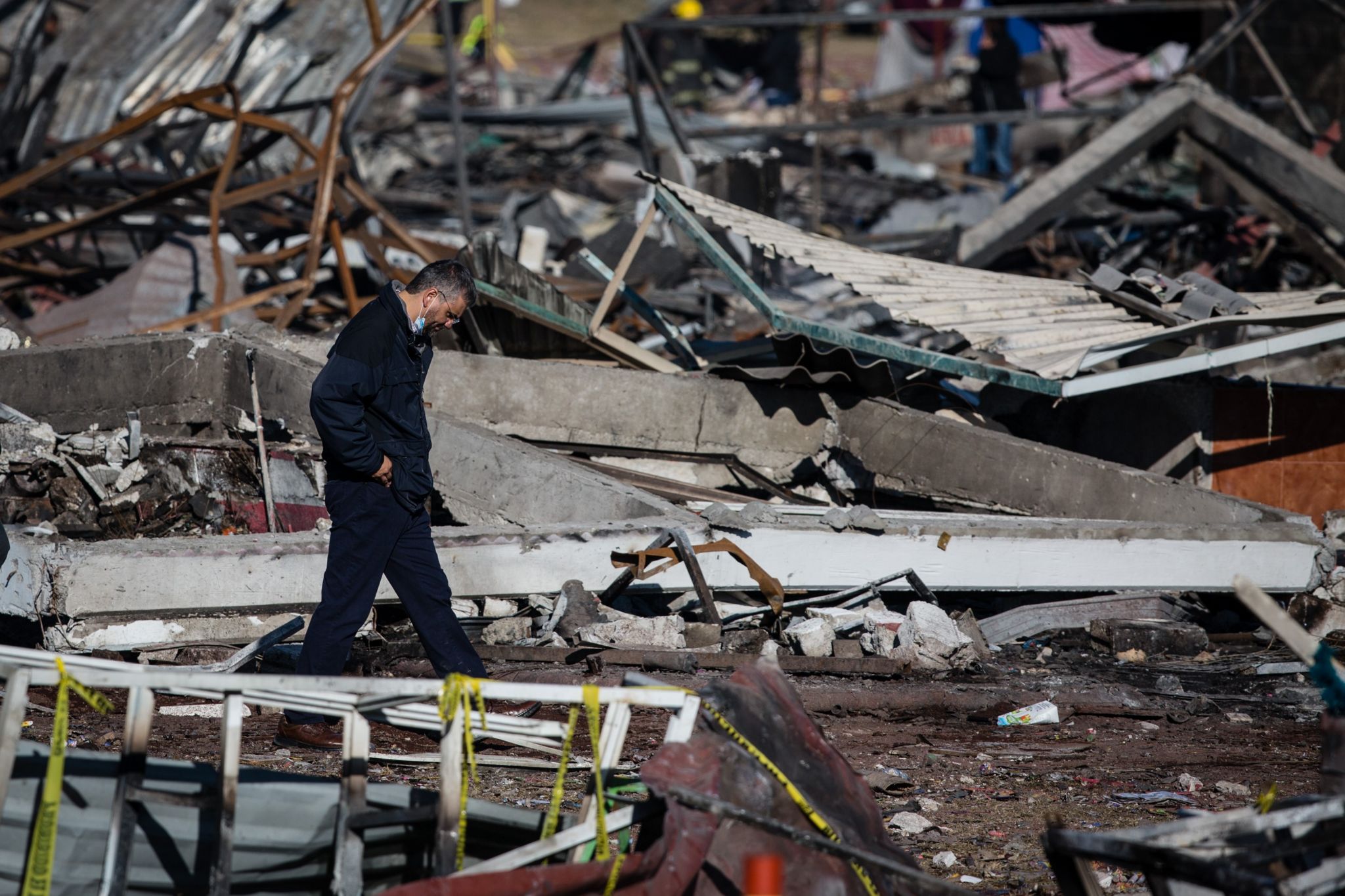 One day later: The scene of the Mexican fireworks blast