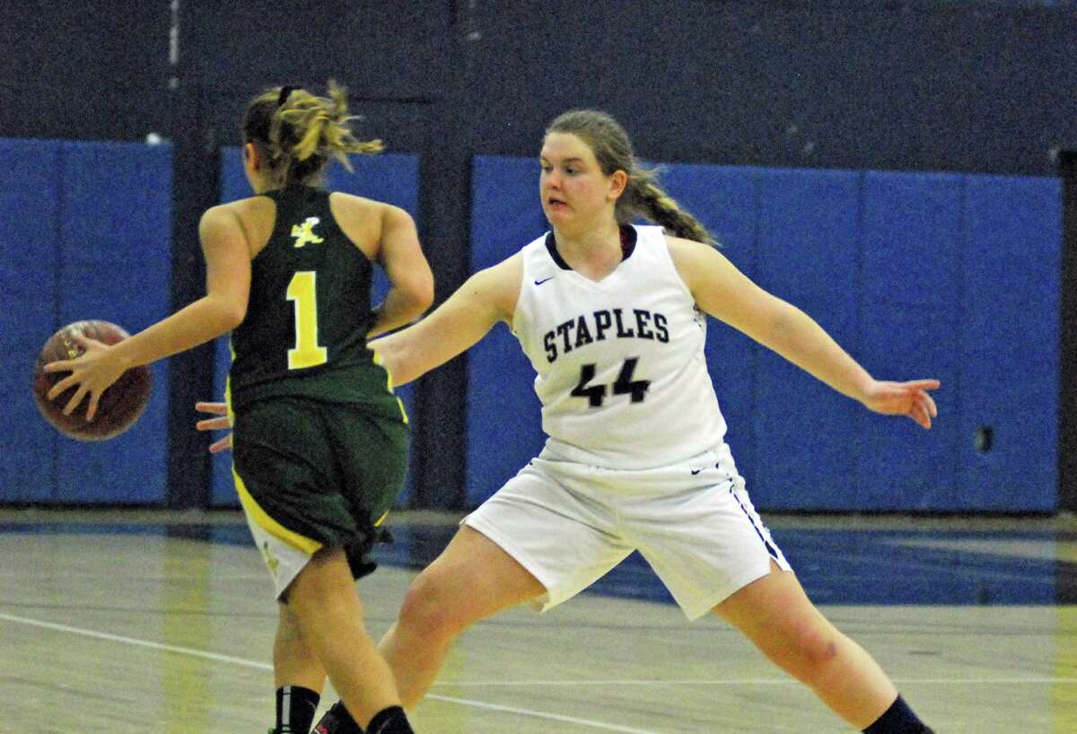 Undefeated Staples tops Trinity in girls baskerball