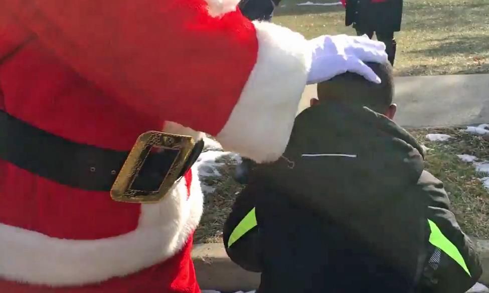 Watch cute kids get gifts from Santa in Bridgeport toy drive