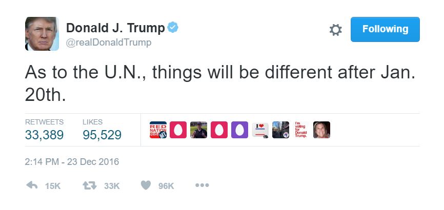 Twenty most-liked Donald Trump Tweets of 2016