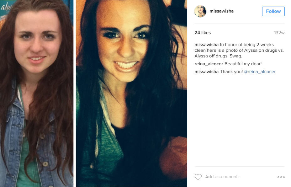Former drug addicts share their recovery photos on social media