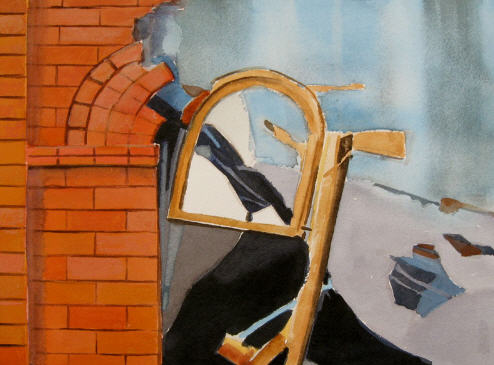 Ken Mazzu paintings of Houston demolitions