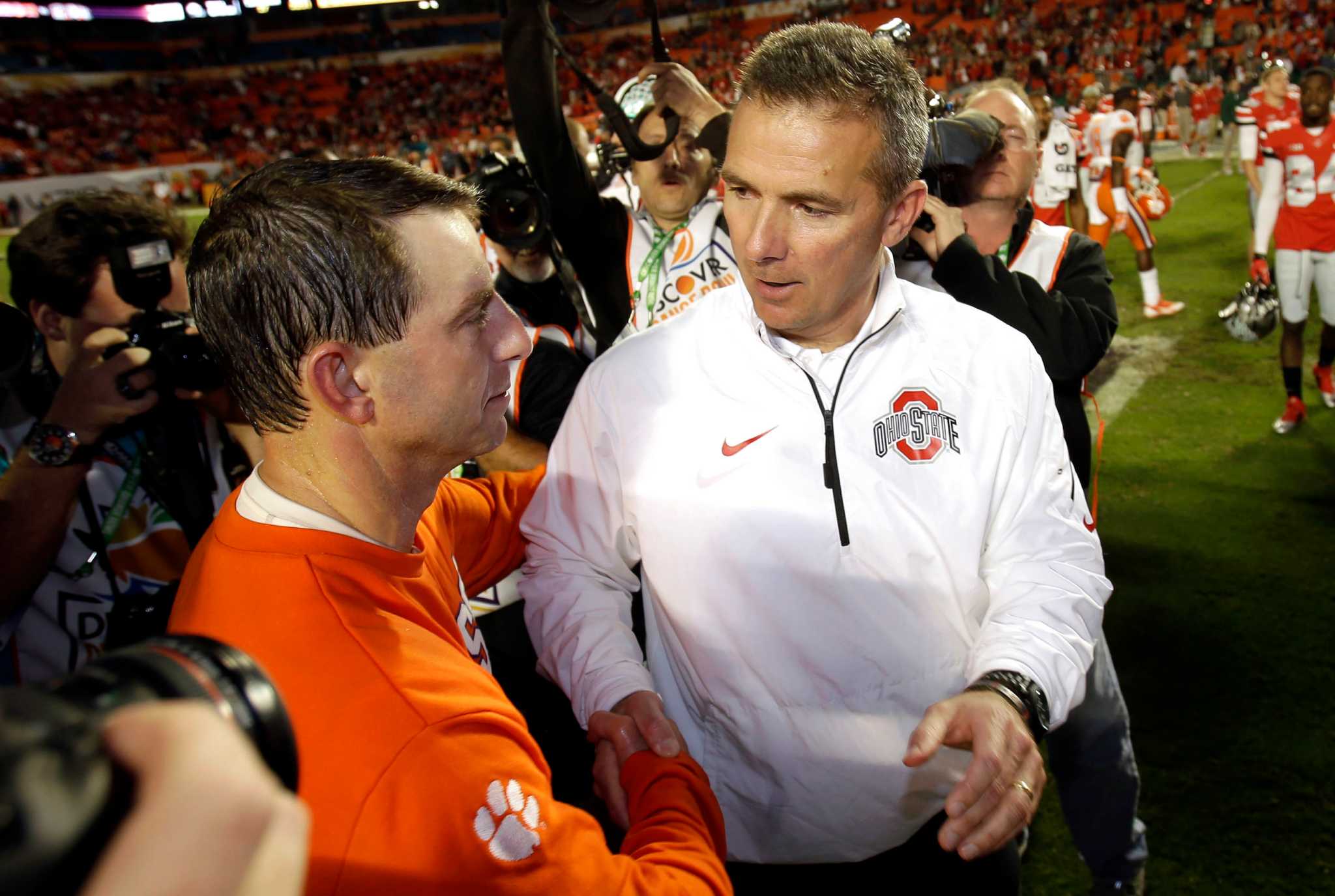 NCAA FOOTBALL: Swinney looks to put a rare L on Meyer's record