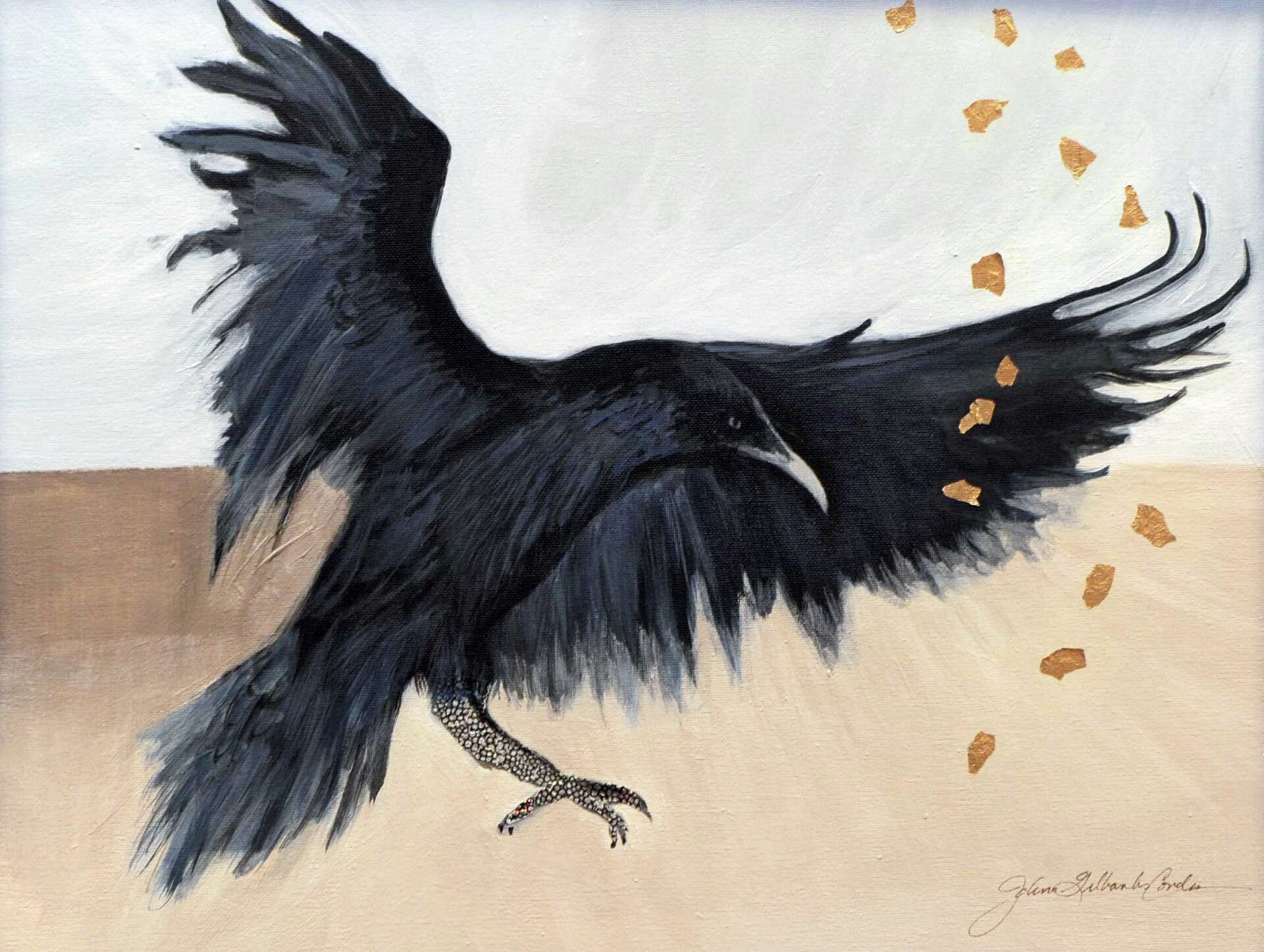 Artist derives inspiration from mythical raven