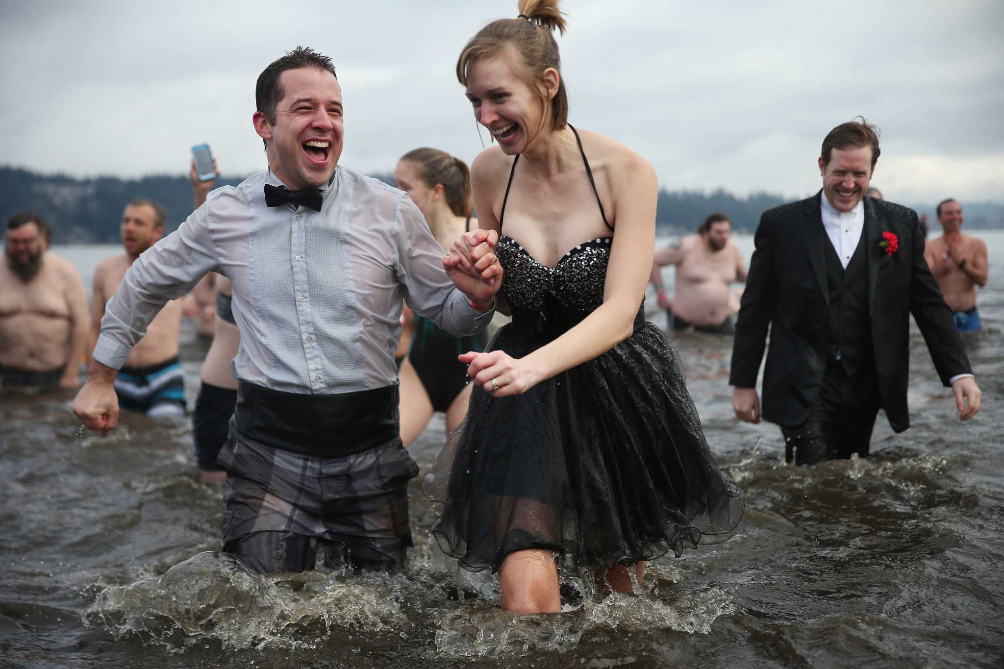 Matthews Beach Polar Bear Plunge 2017