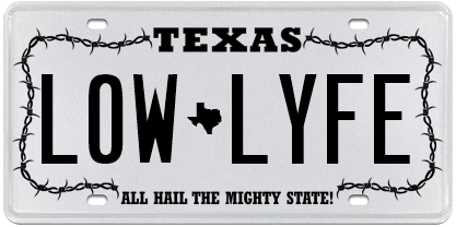 License plates rejected by the Texas DMV in October, November