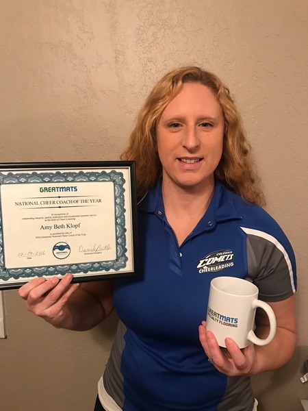 Coleman's Amy Klopf receives national cheer coaching award