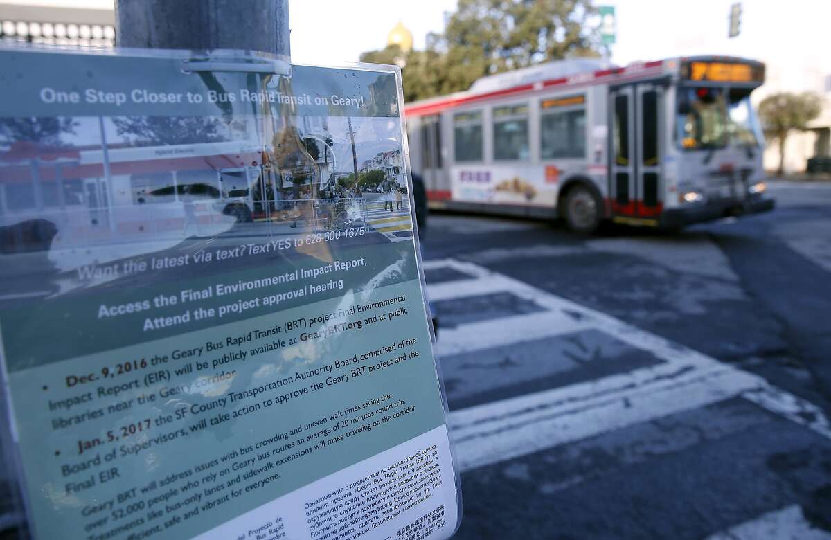 Upgrade of Muni’s Geary bus line moves forward