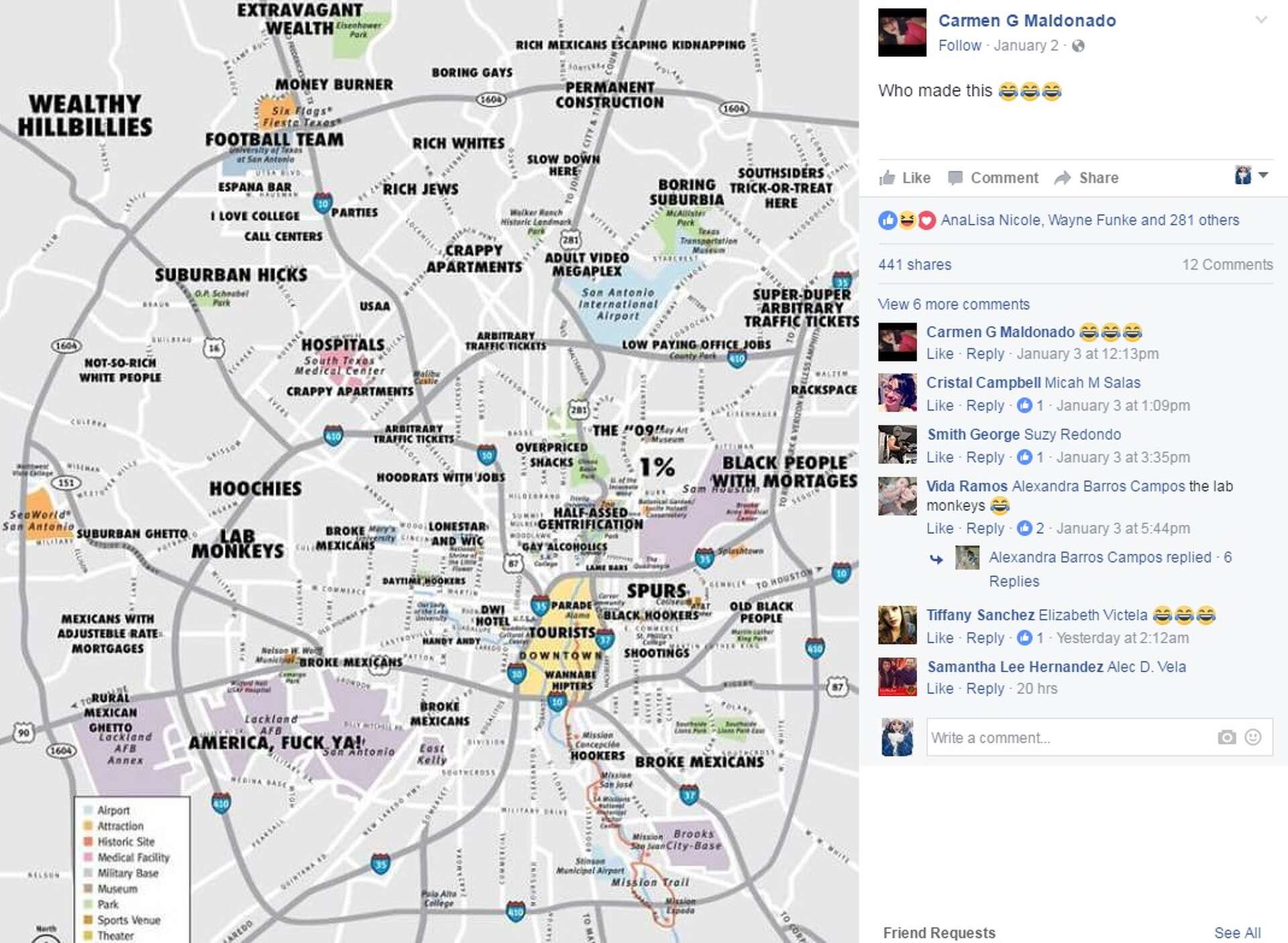 Creator of viral 'judgmental' S.A. map speaks out on controversy