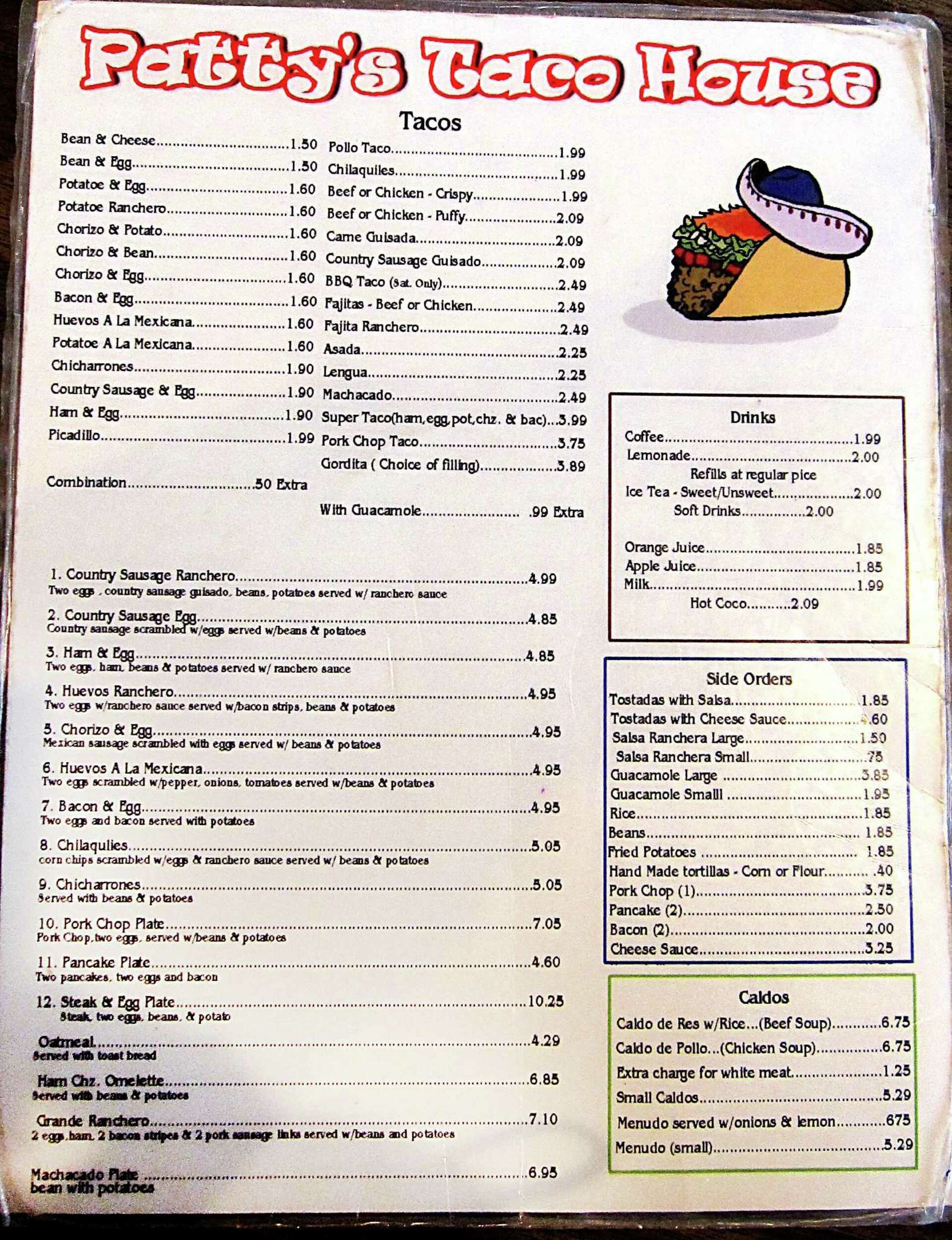 Taco house menu store
