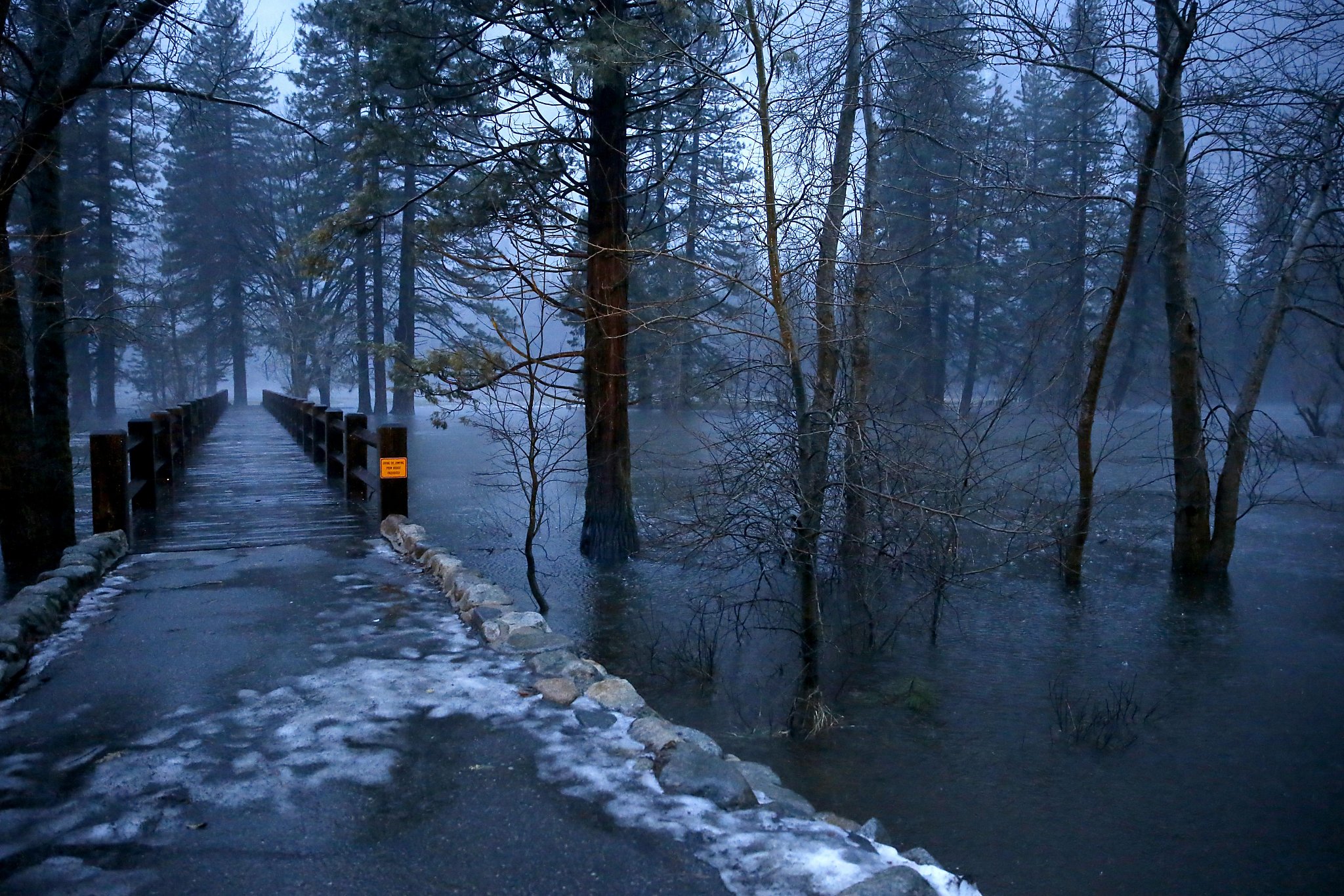 Melting snow causes minor flooding of Yosemite’s Merced River