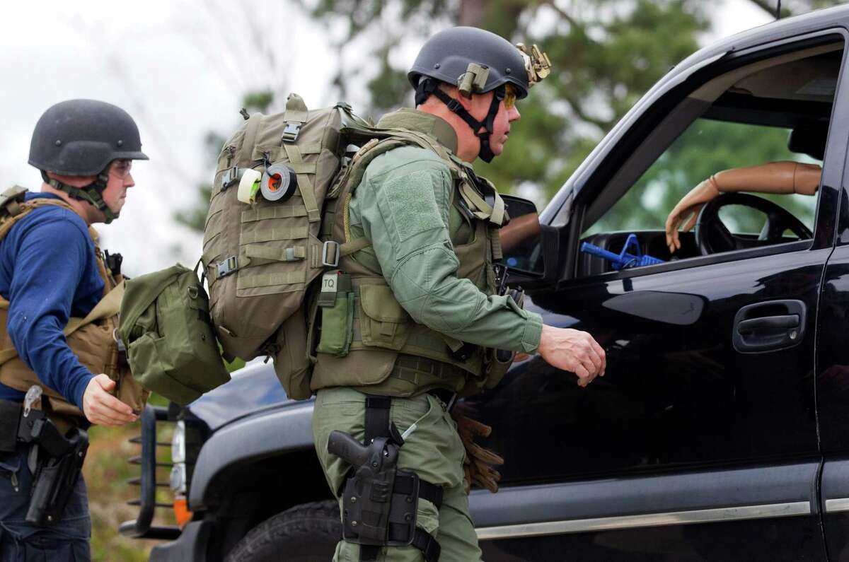 Bomb squad teams conduct training in Conroe