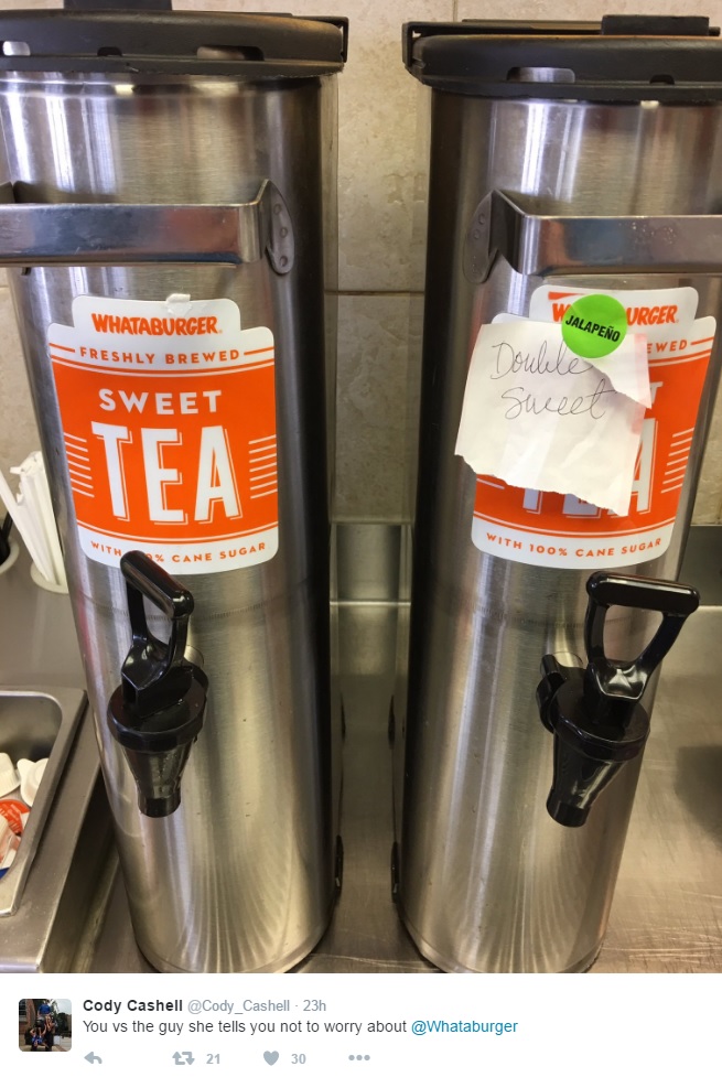 You vs. the guy she tells you not to worry about, Whataburger style