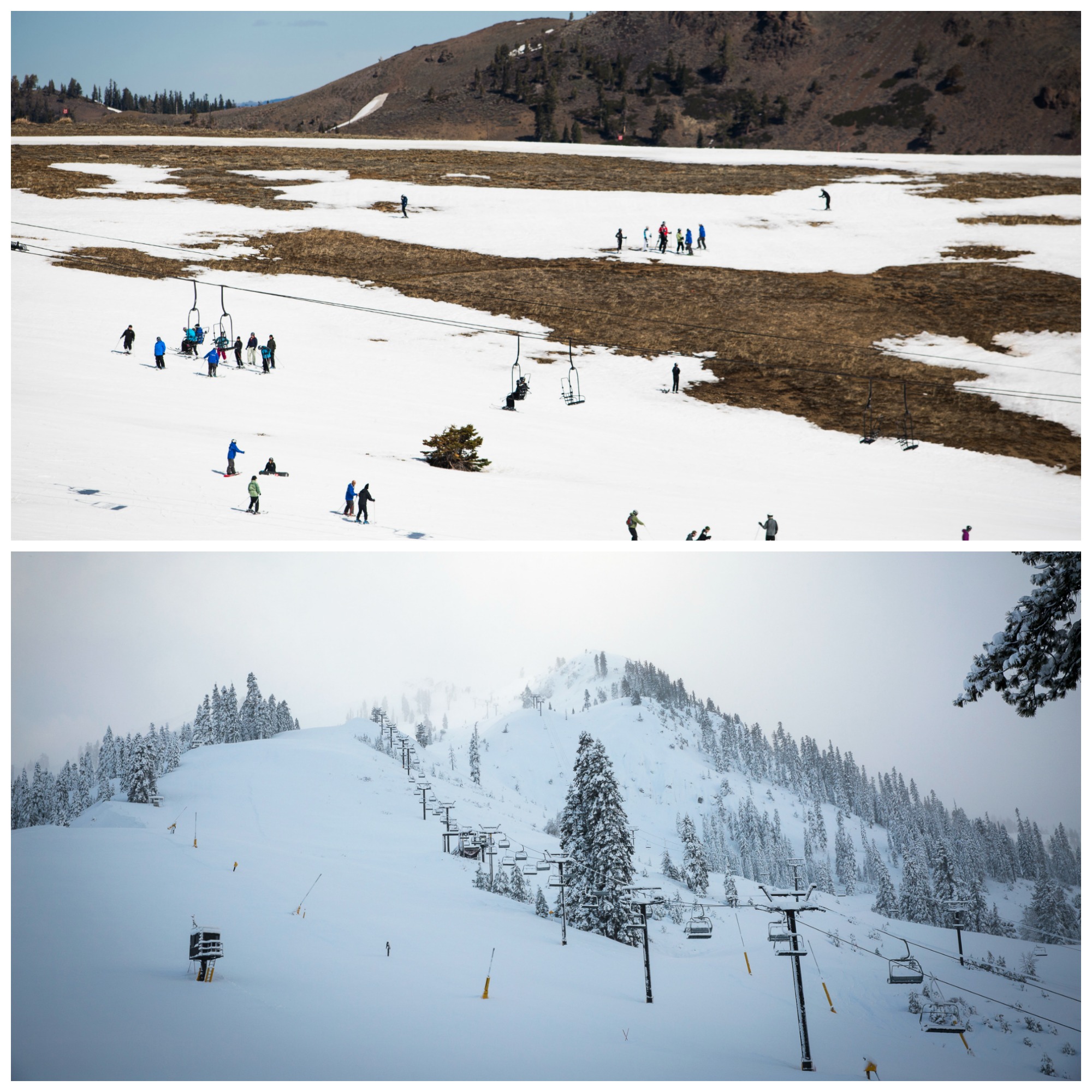 Before and after: Photos compare ski resort's dire drought years with ...