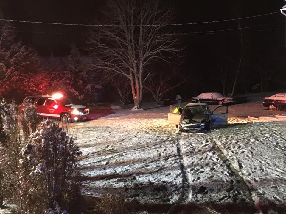 Crash in Monroe sends car off road