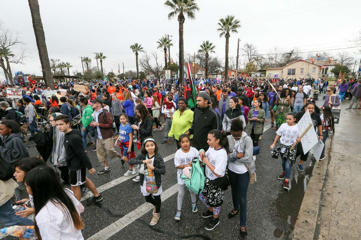 Thousands take to the streets in San Antonio's MLK March - one of the ...