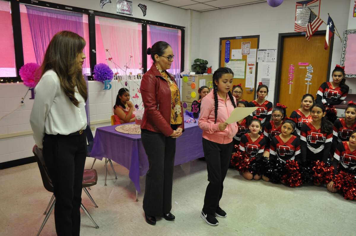 Viral Mexican debutante Rubi speaks to South Texas kids, gets a car