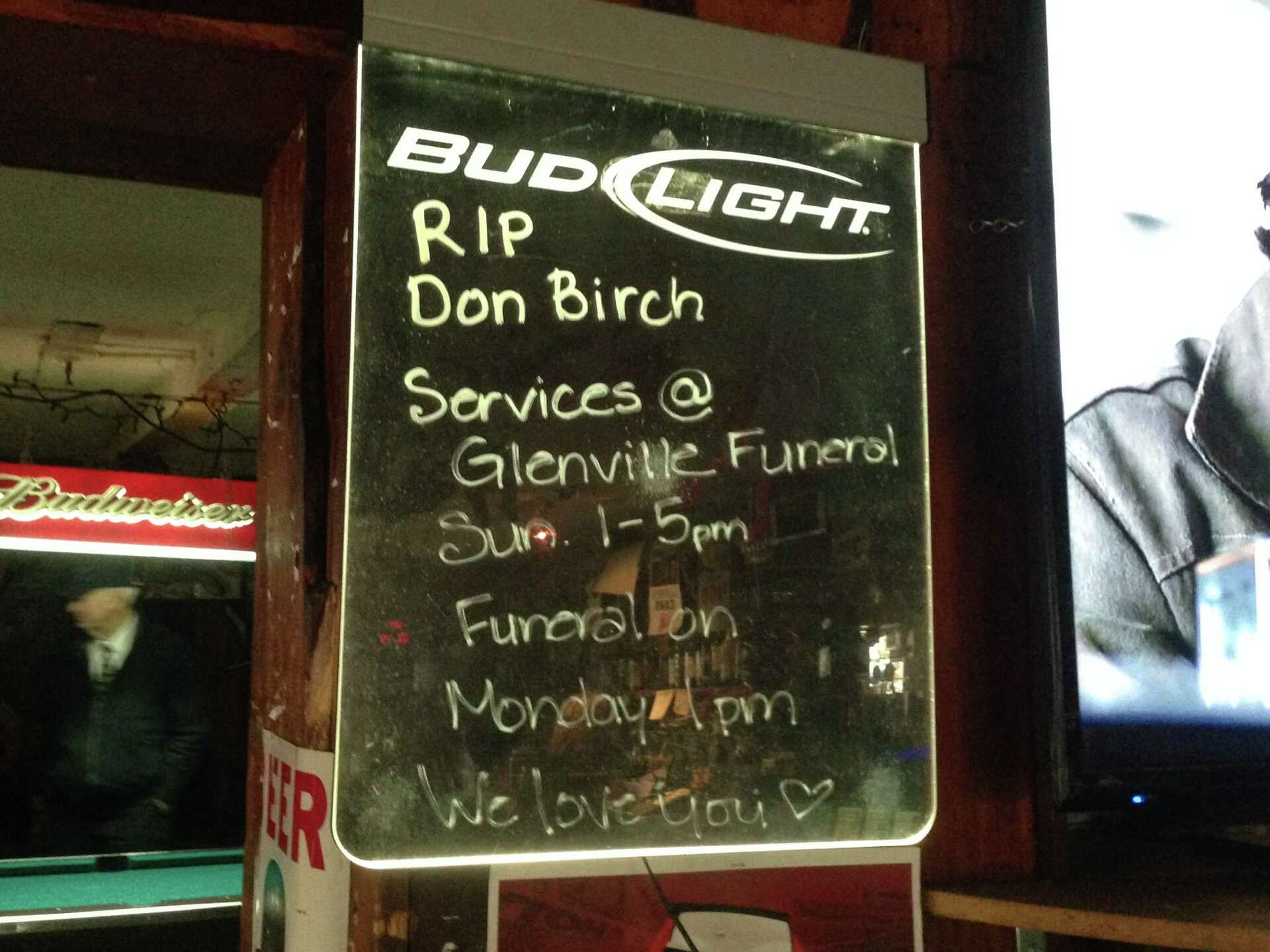 Don Birch, owner of Schenectady's Saw Mill Tavern, remembered