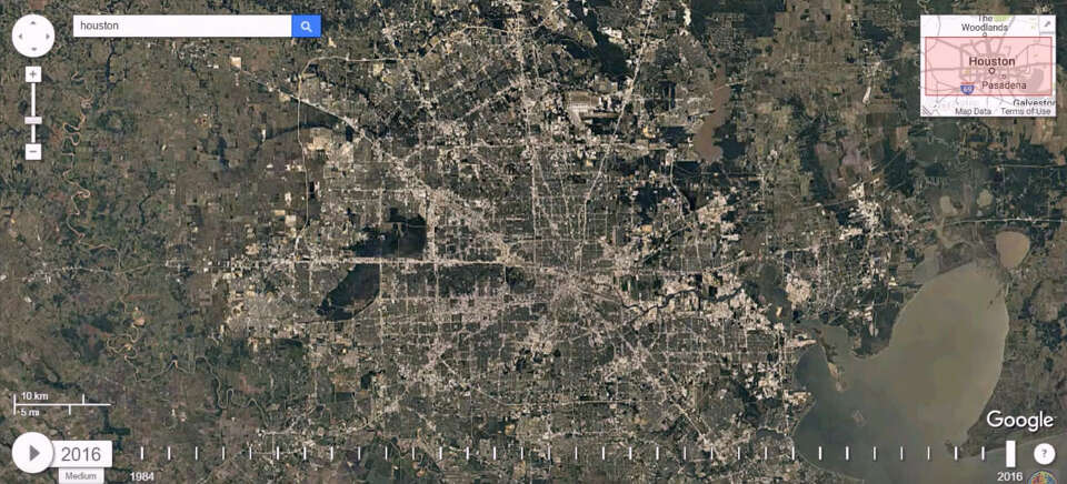 Google Maps time lapse shows how big Houston has gotten over the past ...