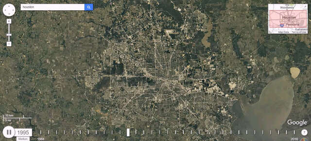 Google Maps time lapse shows how big Houston has gotten over the past ...