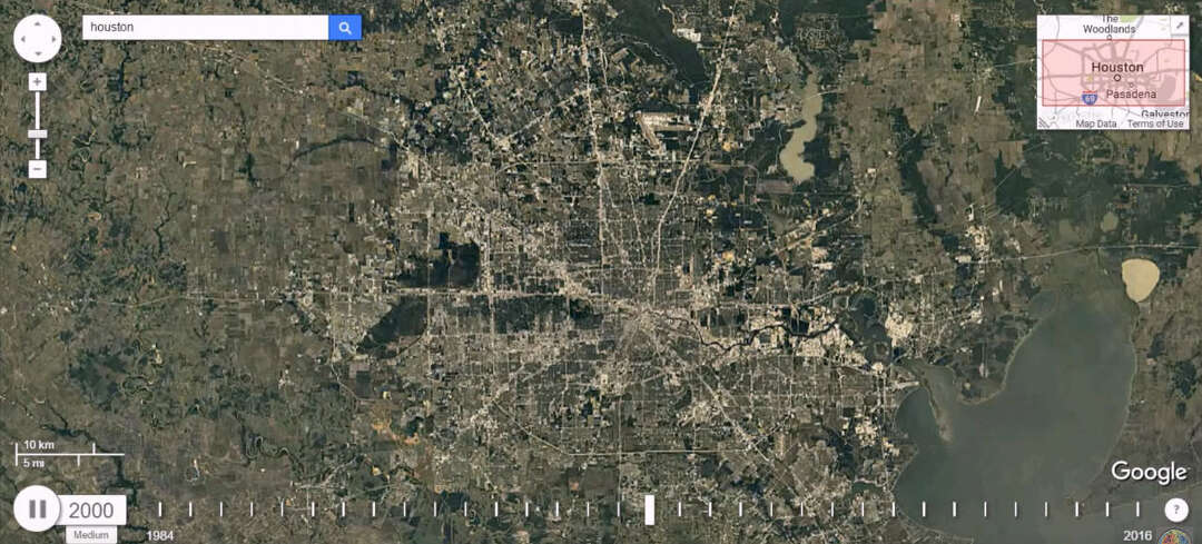 Google Maps time lapse shows how big Houston has gotten over the past ...