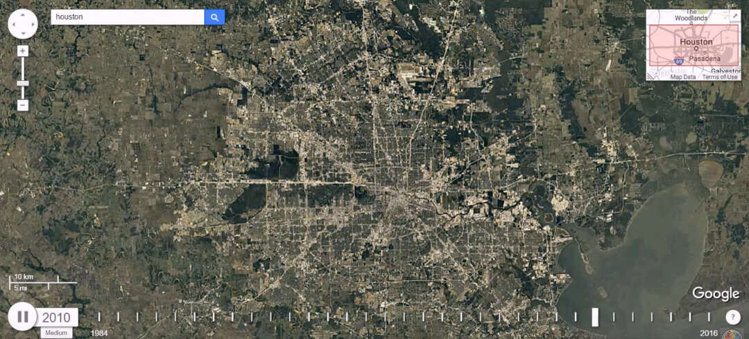 Google Maps time lapse shows how big Houston has gotten over the past ...