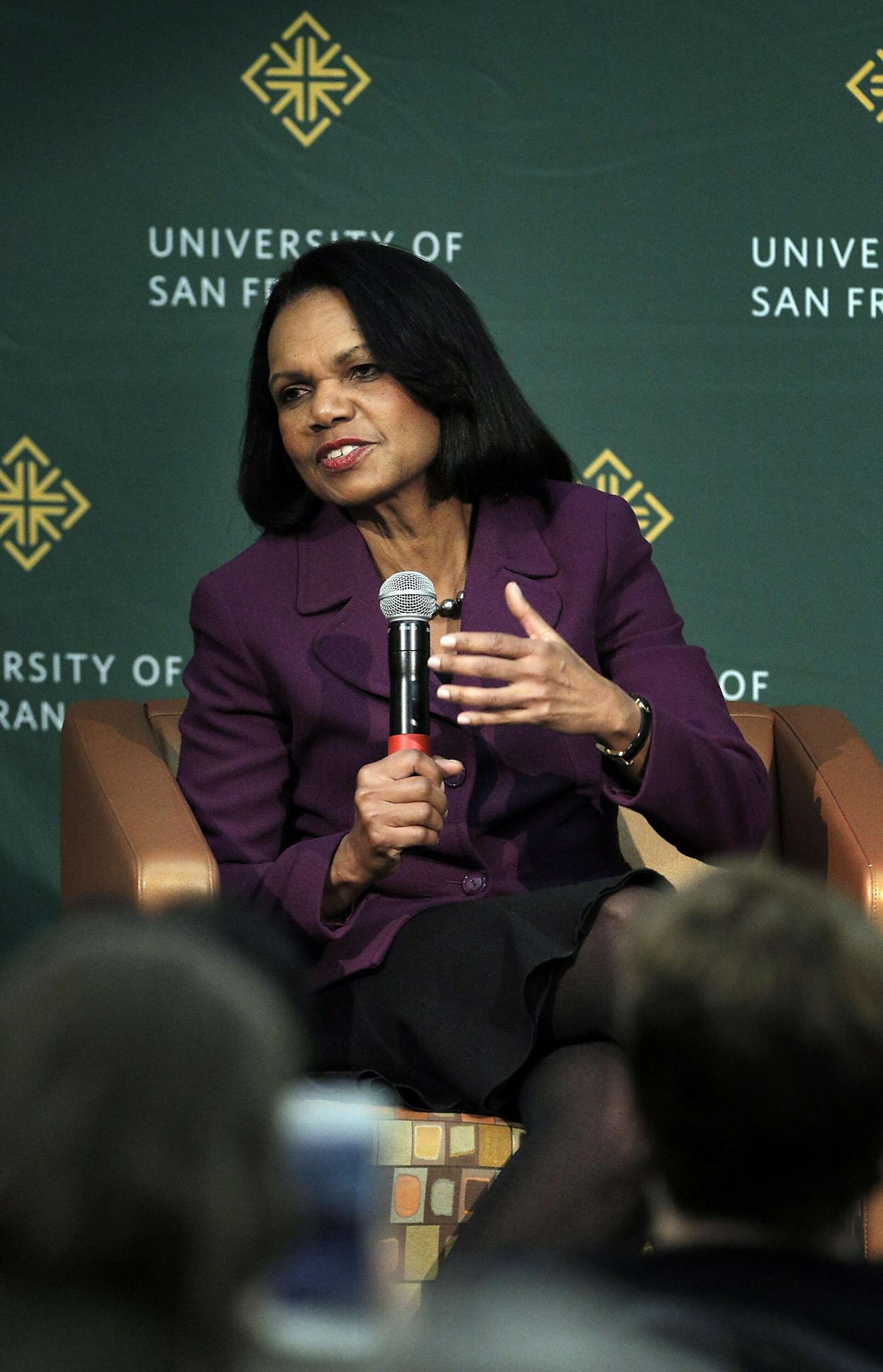 Condoleezza Rice, in SF talk, says Trump and nation must adjust