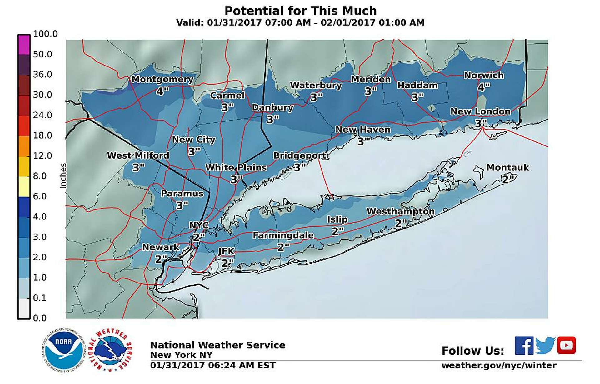 Snow brings early dismissals, 114 traffic accidents