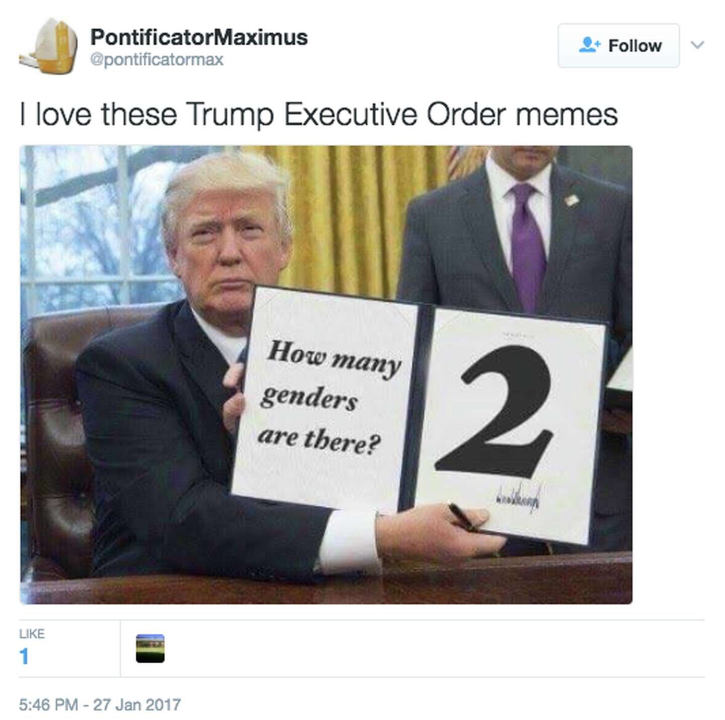 Social media turning Trump's executive orders into memes with hilarious ...