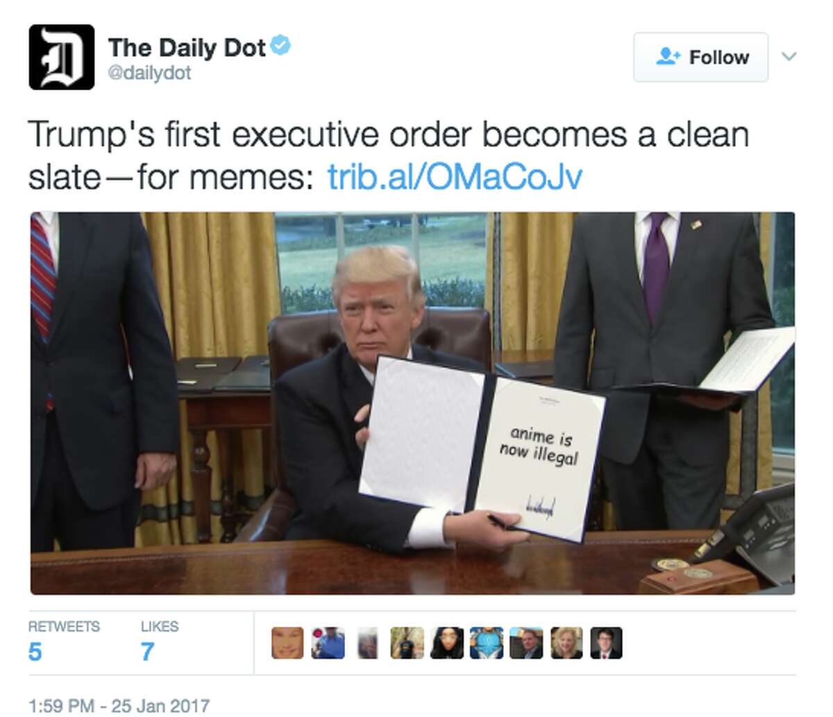 Social media turning Trump's executive orders into memes with hilarious ...