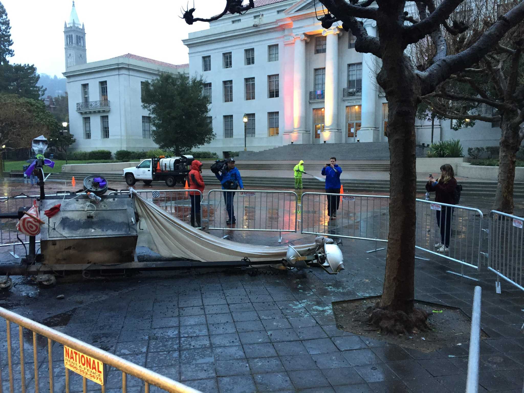Trump update: Protest at UC Berkeley prompts funding threat