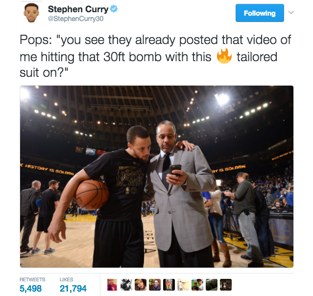 Dell Curry's pregame shot was so good, even son Steph posted memes about it