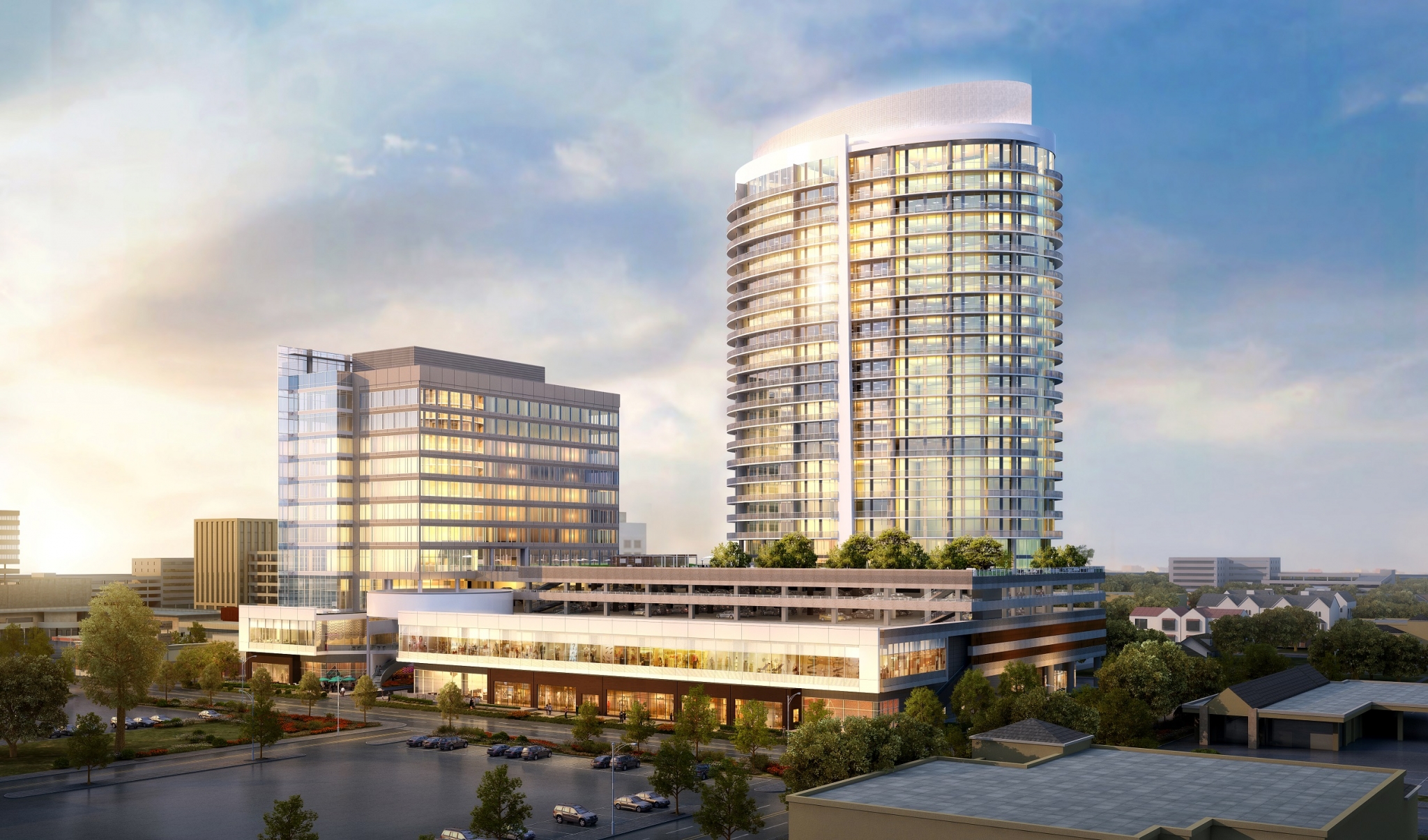 Elliptical tower in Upper Kirby tops out