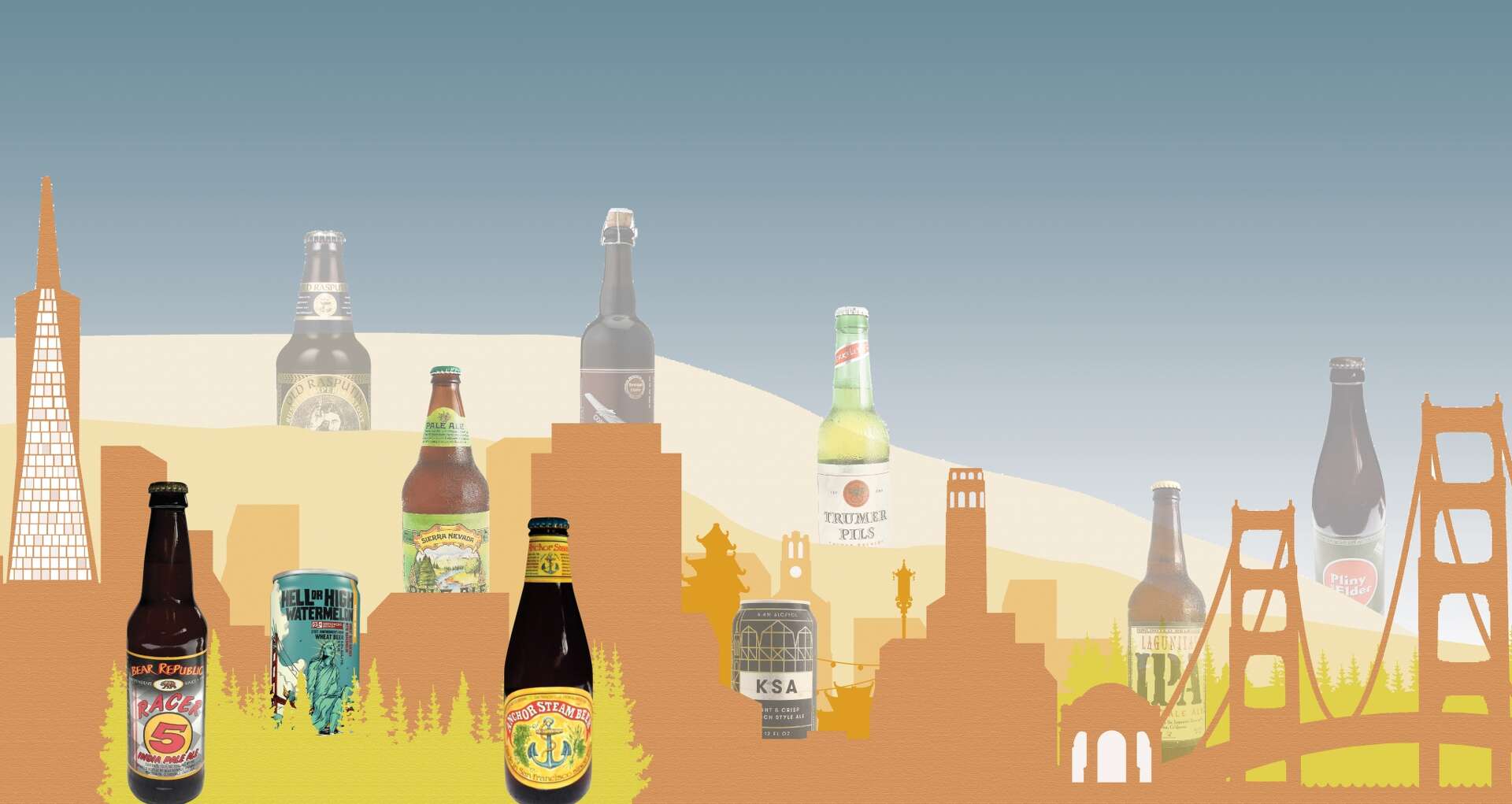 What are the four most iconic Bay Area beers?