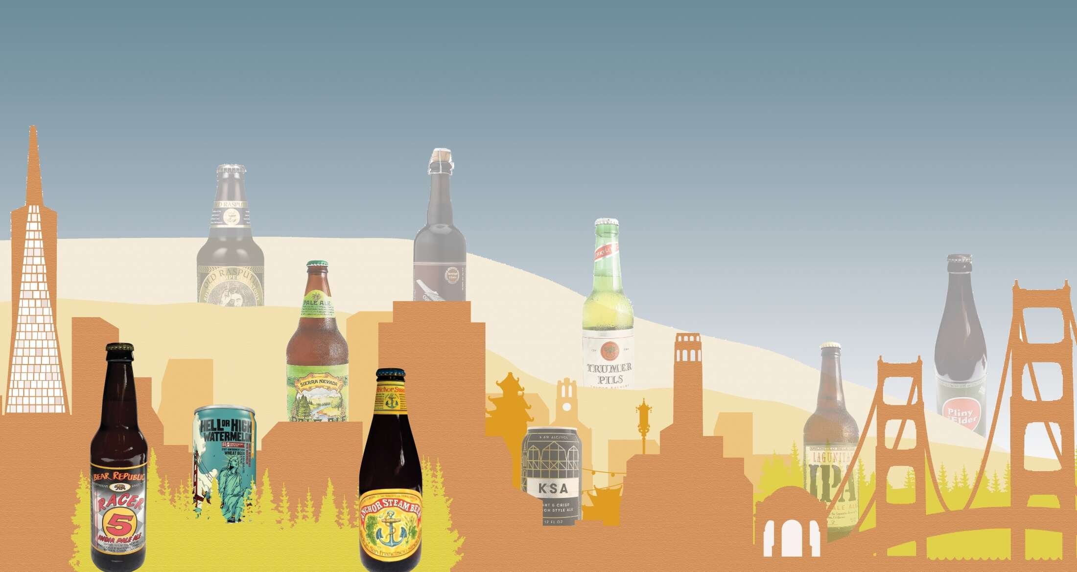 What are the four most iconic Bay Area beers?