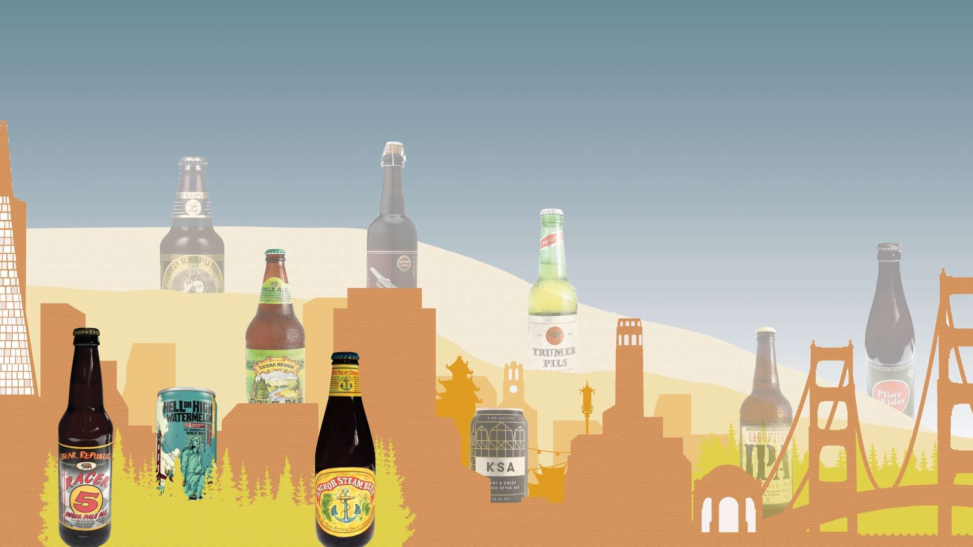 What are the four most iconic Bay Area beers?