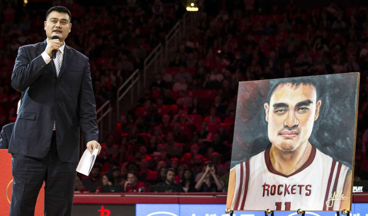 Yao Ming's No. 11 retired by Rockets